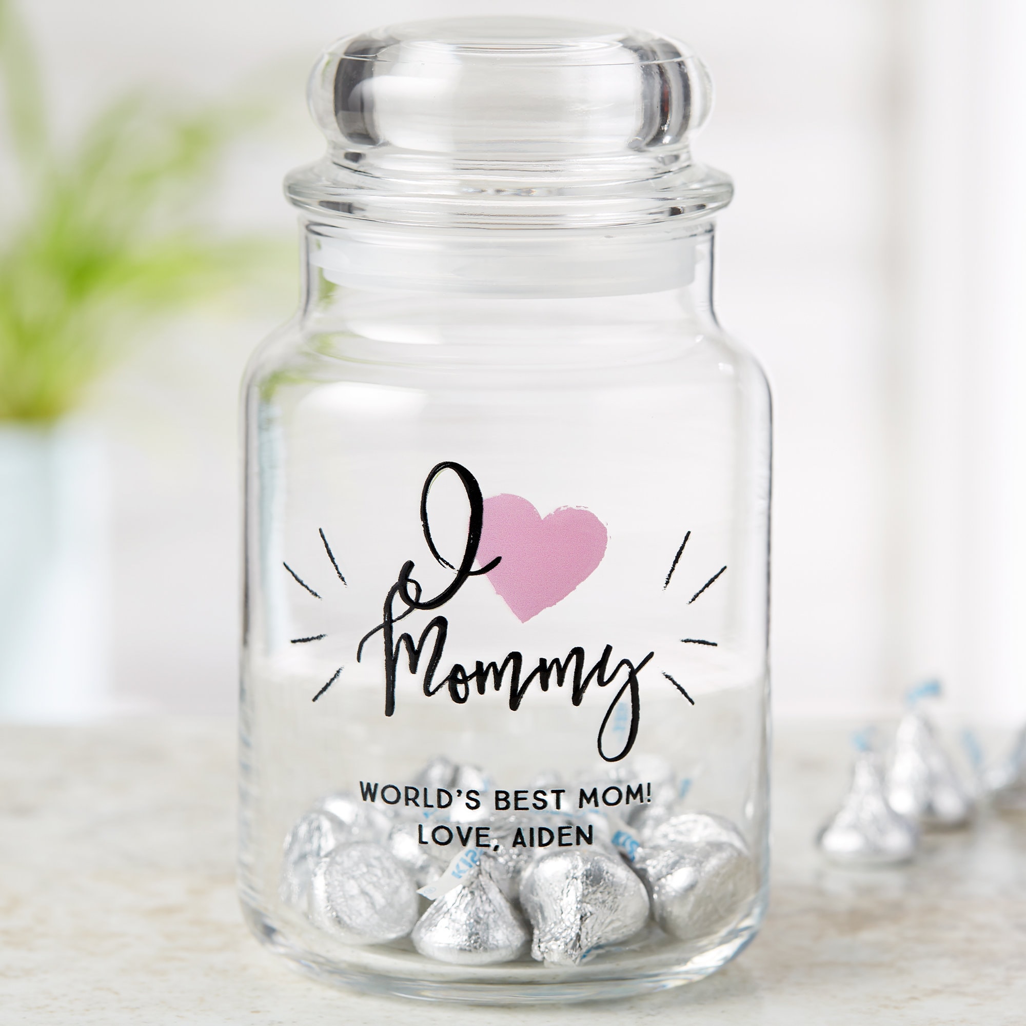 We Love... Personalized Glass Candy Jar for Her Custom Candy - Etsy