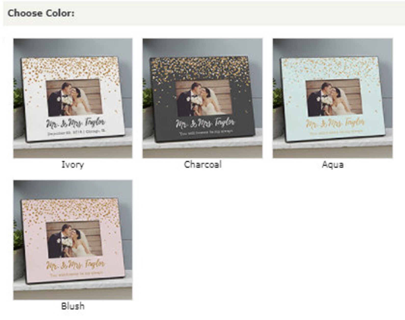 Sparkling Love Mr & Mrs Personalized Frame, Couples Gifts, Wedding ...