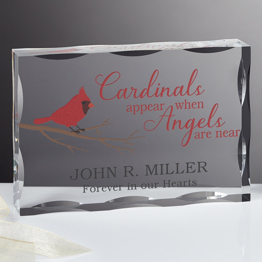 Cardinal Memorial Personalized Acrylic Keepsake, Memorial Gift ...