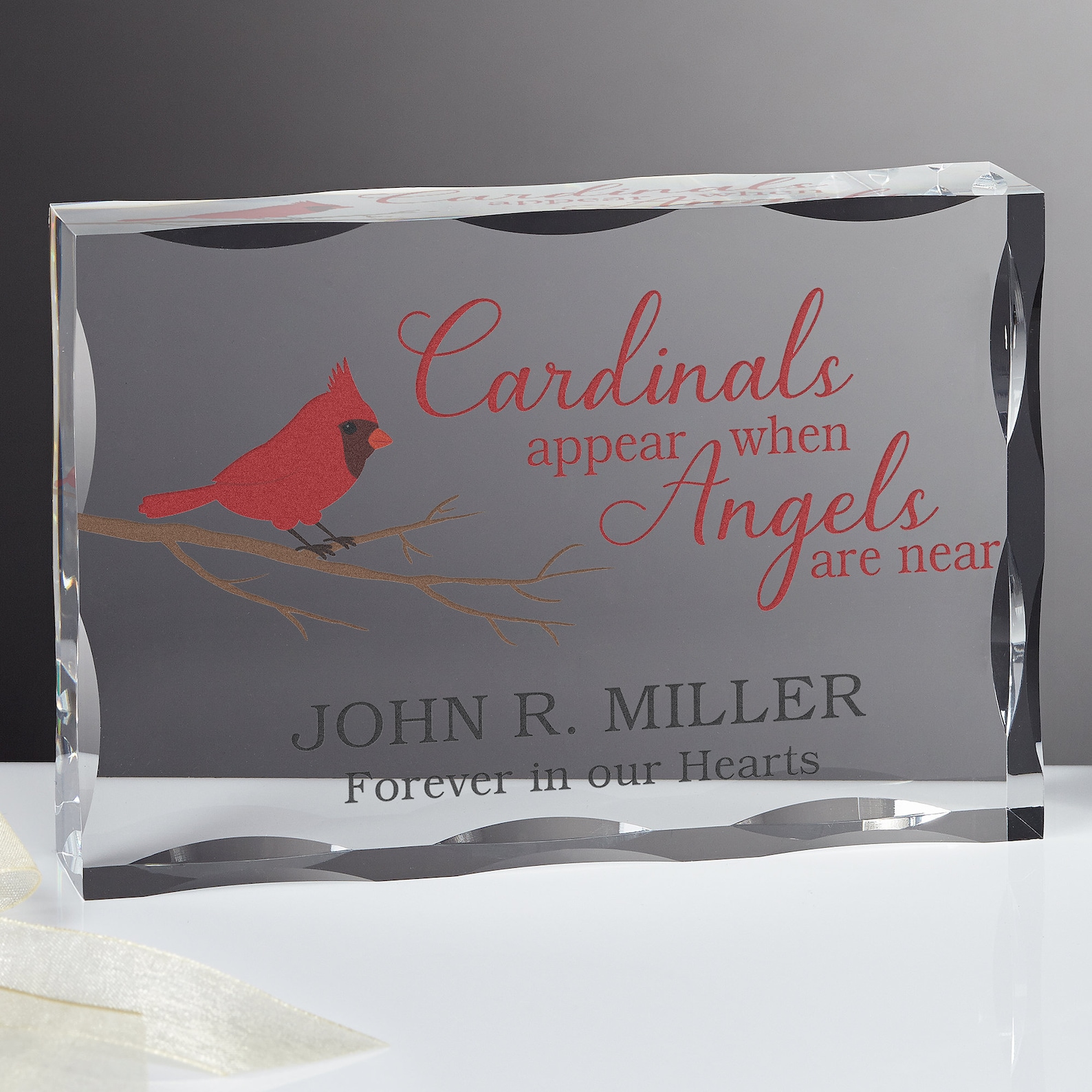 Cardinal Memorial Personalized Acrylic Keepsake, Memorial Gift ...