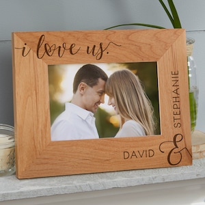 I Love Us, Personalized Frame, Wood Frame, Gifts for Her, Picture Frame ...