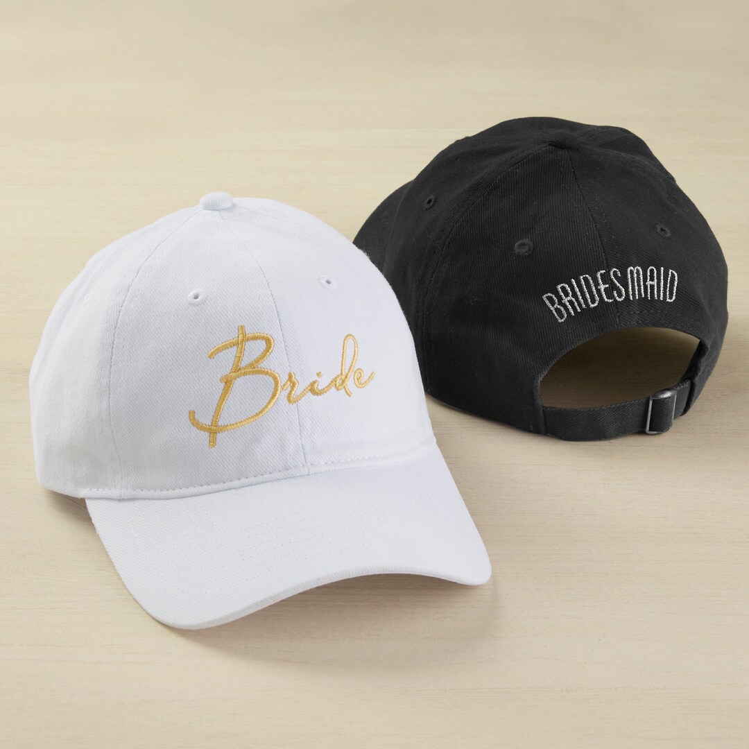Modern Bridal Party Embroidered Baseball Caps, Bridesmaid Baseball Cap ...