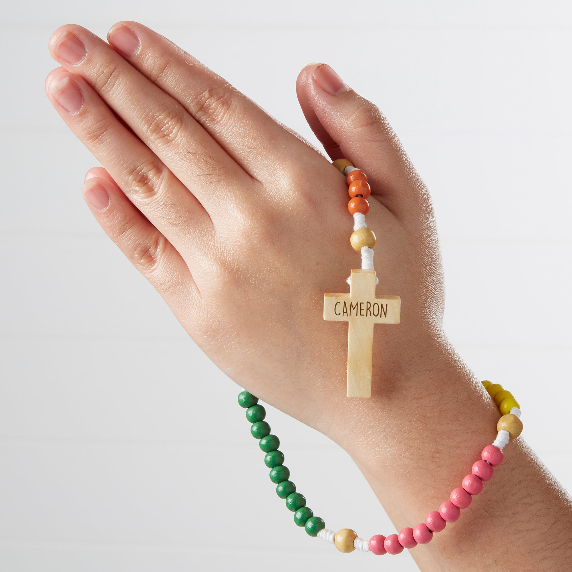 My First Rosary Personalized Multicolored Wooden Rosary, Religious ...