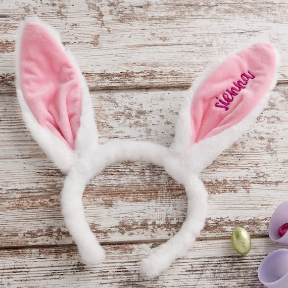 Embroidered Easter Bunny Ear Headband Easter Headband Easter - Etsy