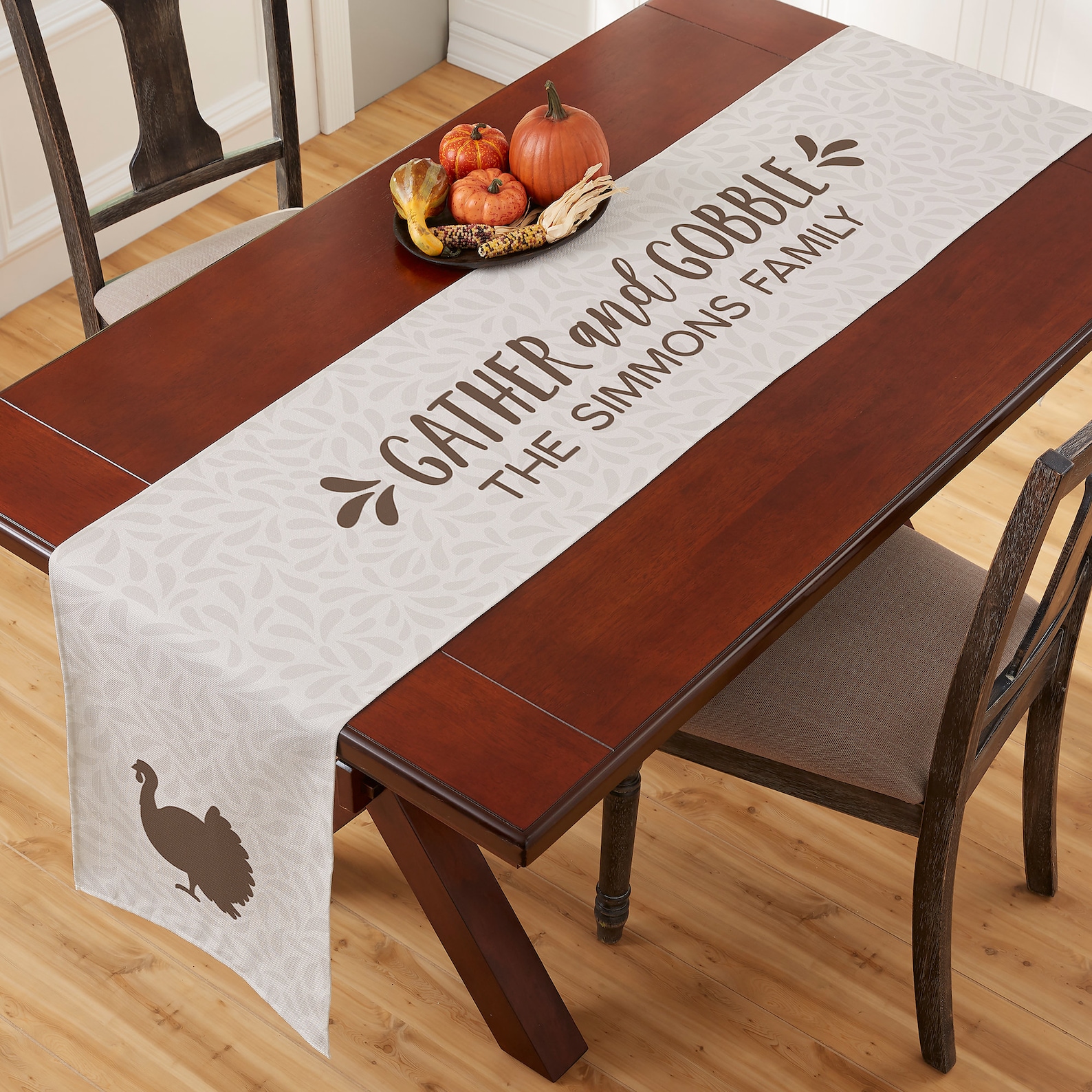 Gather & Gobble Personalized Table Runner Fall Custom Home - Etsy