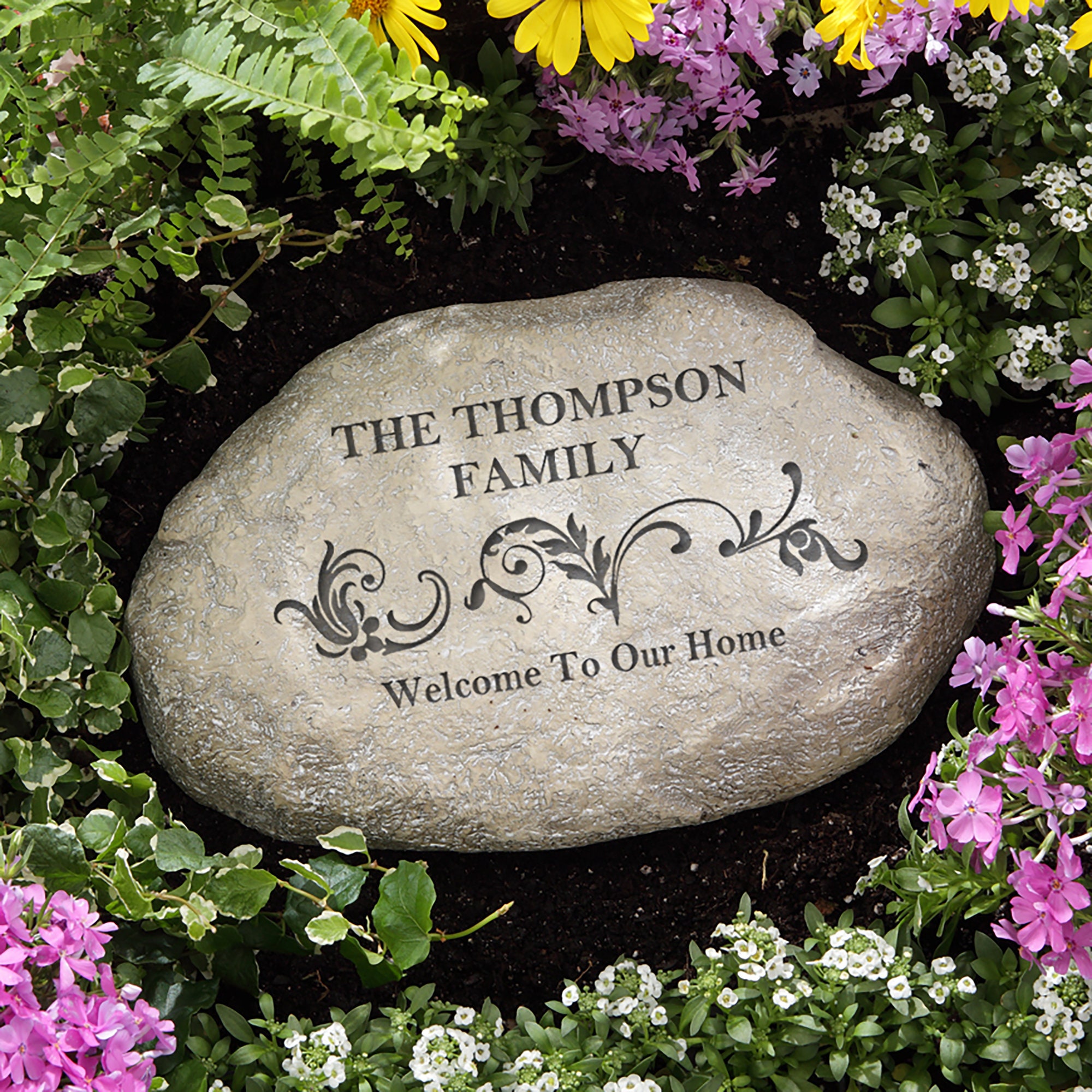 Our Family Personalized Garden Stone, Gifts for Her, Garden Decor ...