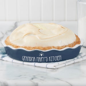 Made With Love Personalized Ceramic Pie Dish, Personalized Mother's Day ...