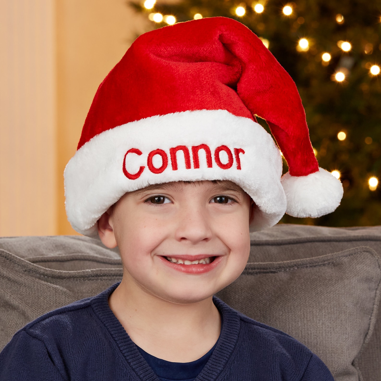 Plush Velvet Personalized Santa Hat Custom Santa Hats Hats - Etsy