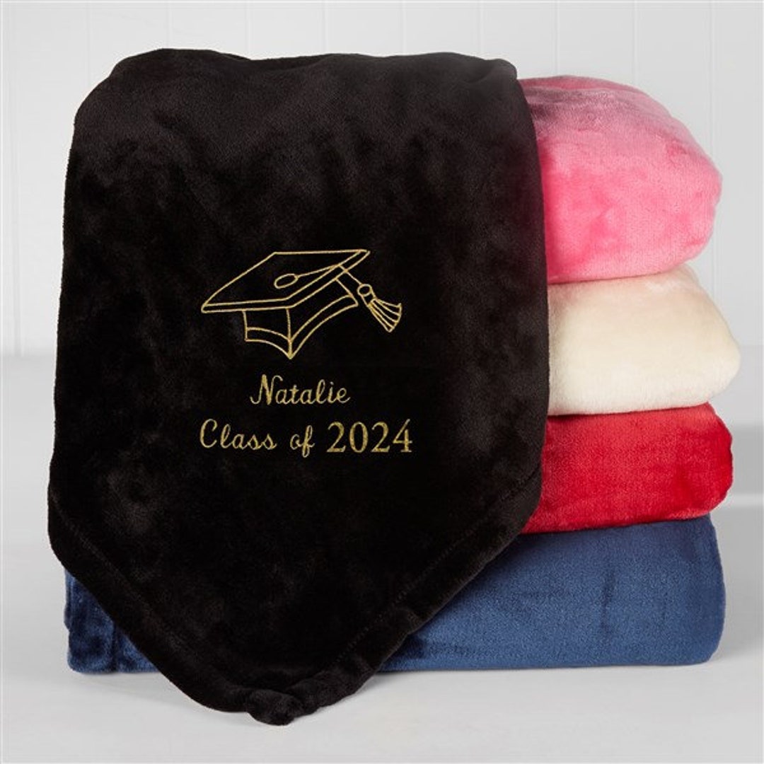 The Graduate Personalized Fleece Blanket, Graduation Gifts, Custom ...