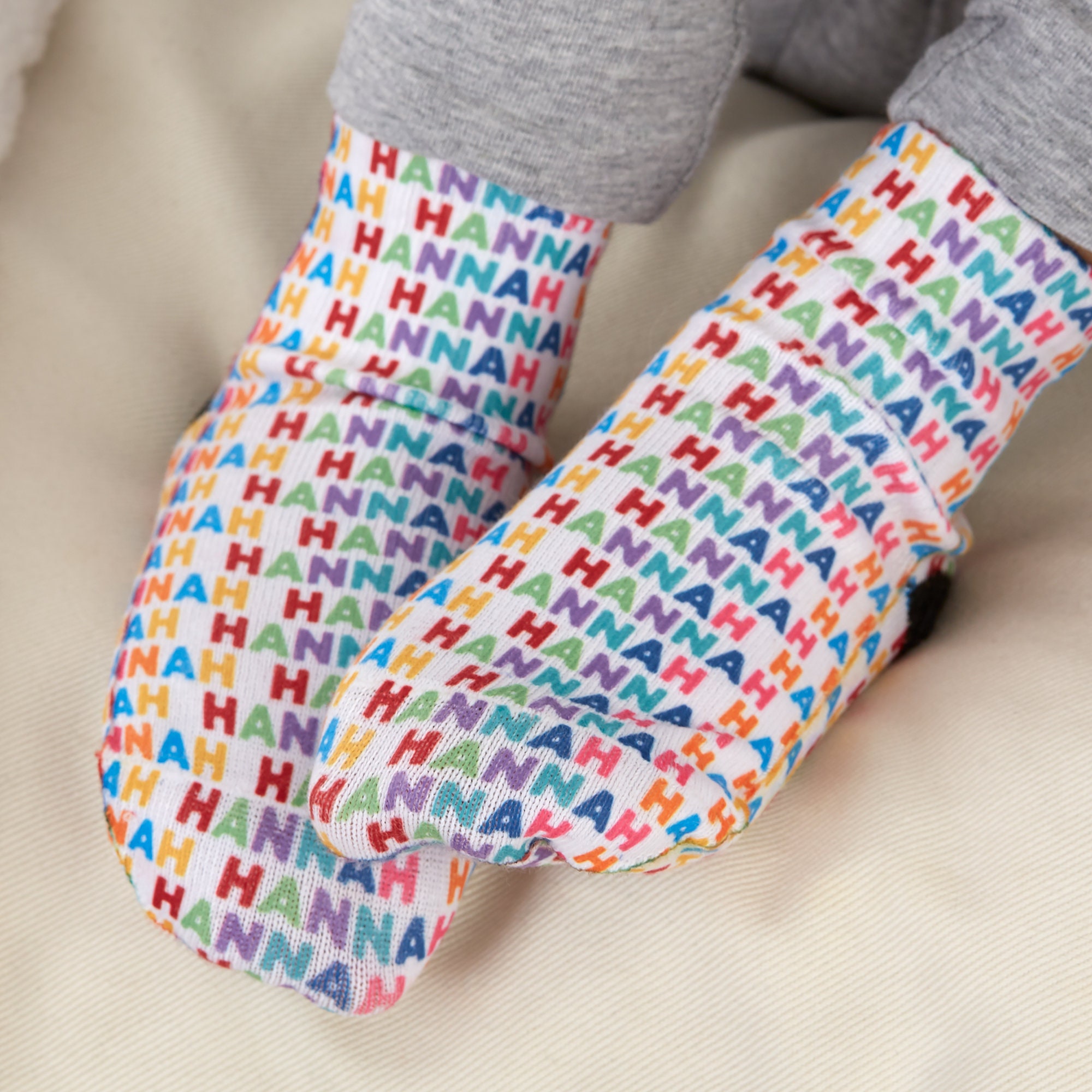 Vibrant Name Personalized Toddler Socks, Personalized Socks, Name Socks ...