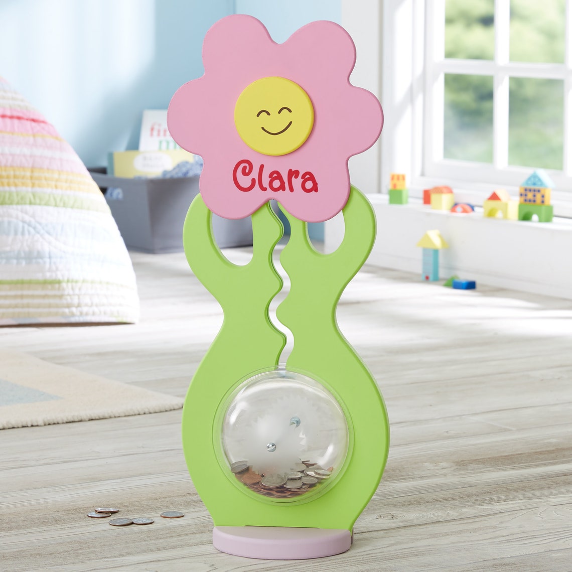 Flower Personalized 20" Piggy Bank, Gifts for Kids, Baby Gifts, Custom ...