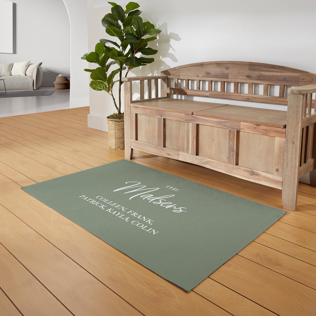 Classic Elegance Family Personalized Area Rug, Personalized Rug ...