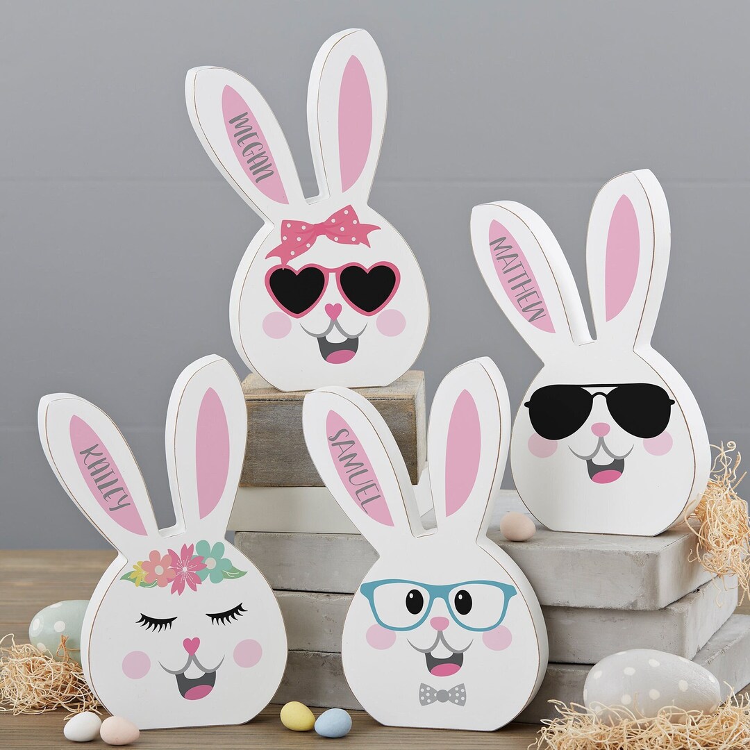 Build Your Own Easter Bunny Personalized Wooden Bunny Shelf Decoration ...