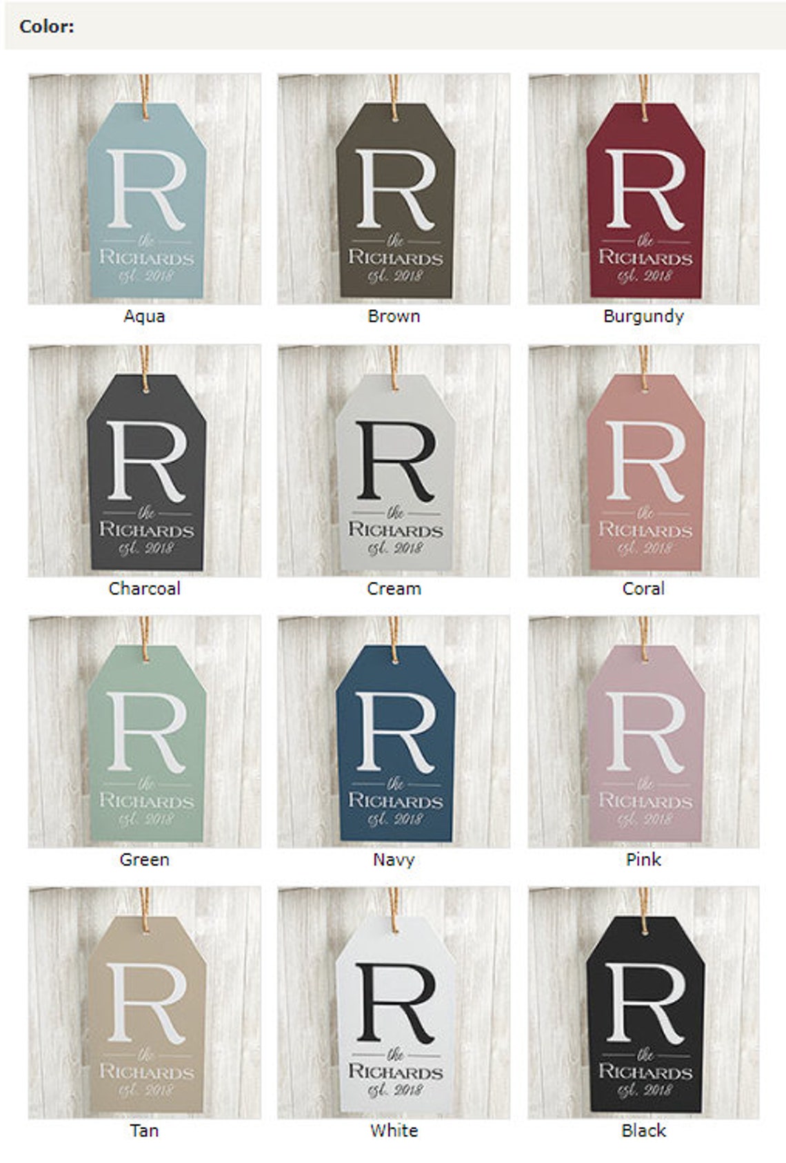 Family Name Personalized Wall Tag, Gifts for Home, Wedding Gifts ...