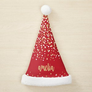 Sparkling Name Personalized Santa Hat, Christmas, Family Gift, for Her ...