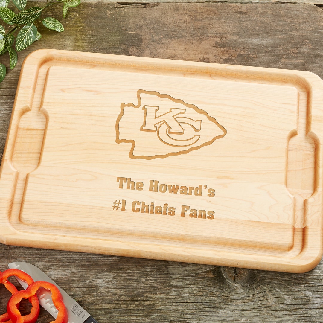 NFL Kansas City Chiefs Personalized Cutting Board, Personalized Cutting ...