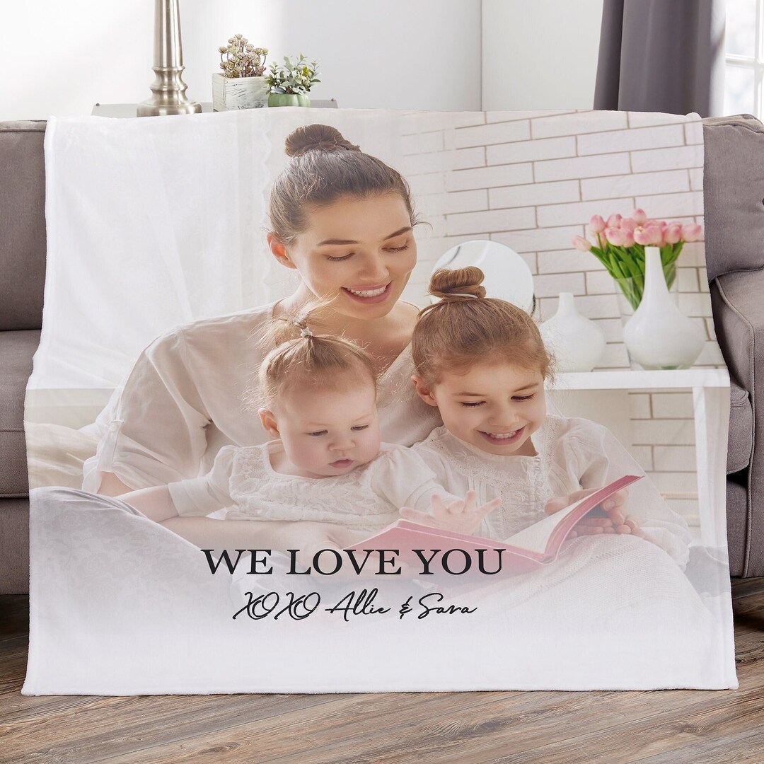 Photo & Message for Her Personalized Blanket, Gifts for Her, Gifts for ...