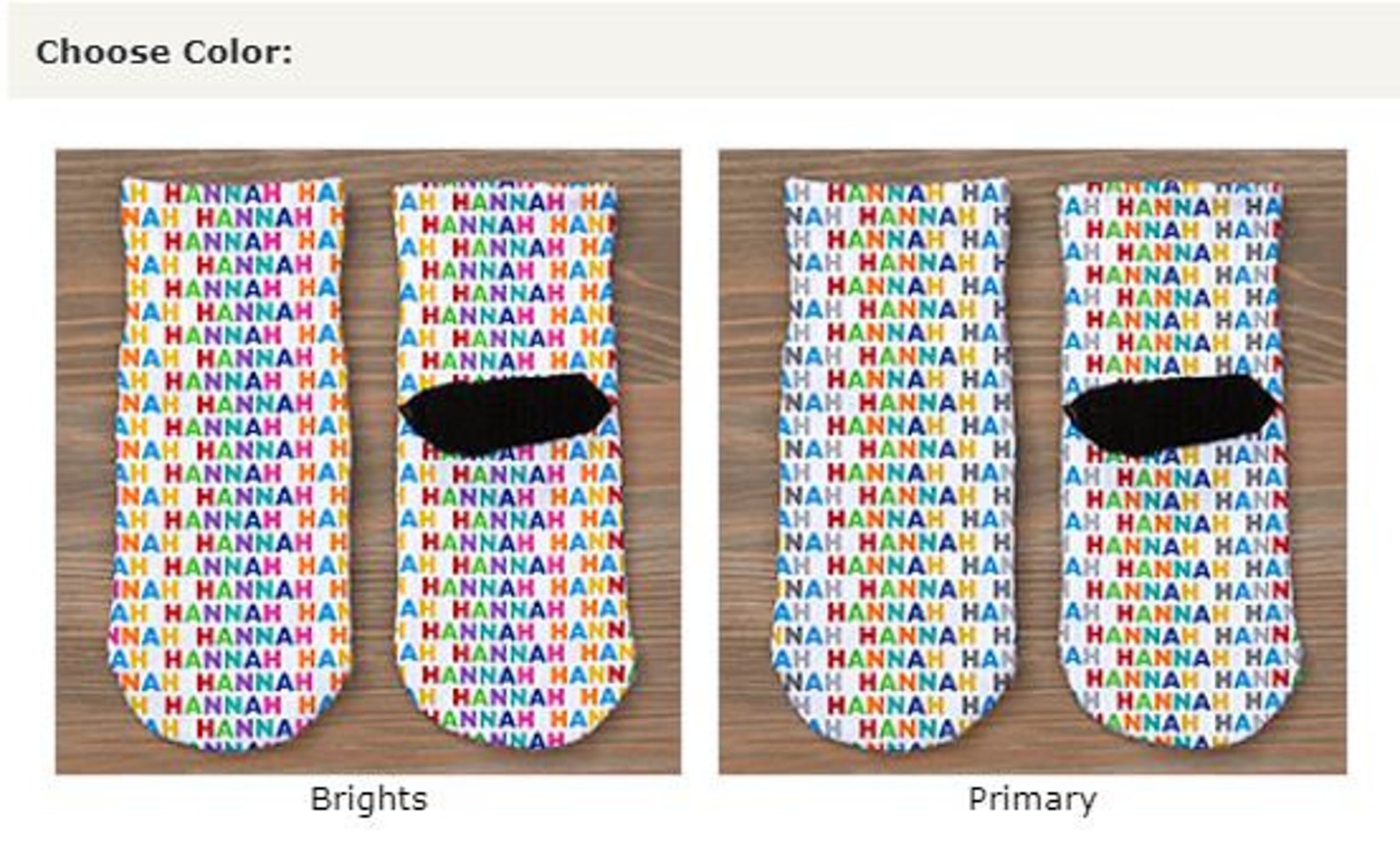 Vibrant Name Personalized Toddler Socks, Personalized Socks, Name Socks ...