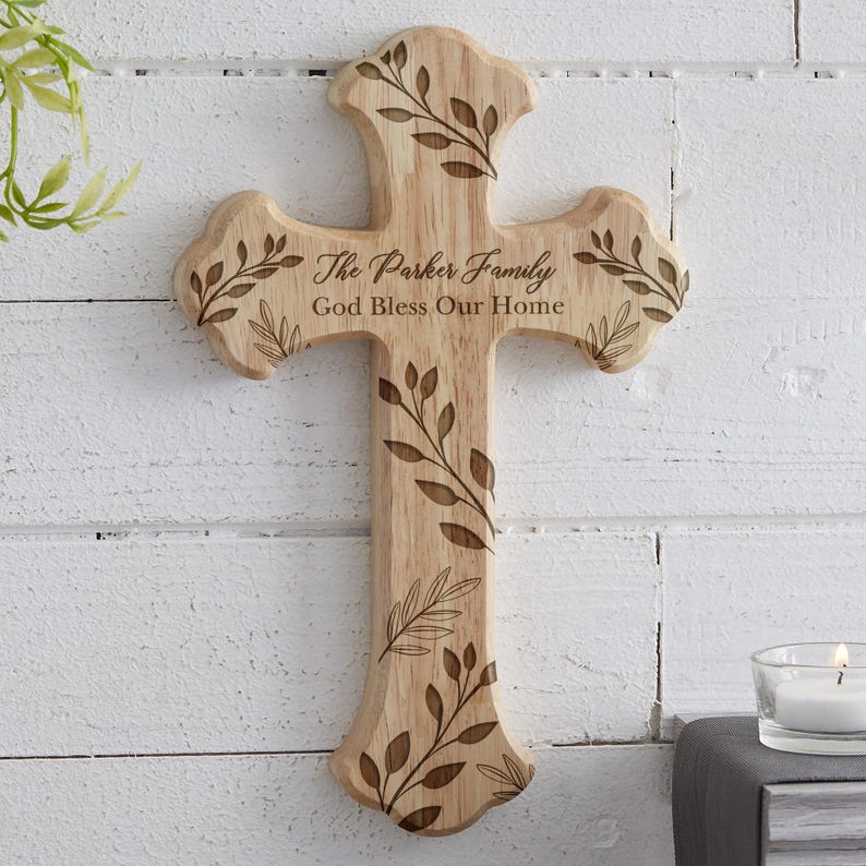 Personalized Wood Cross – Custom Christian Wall Art – Religious Home ...