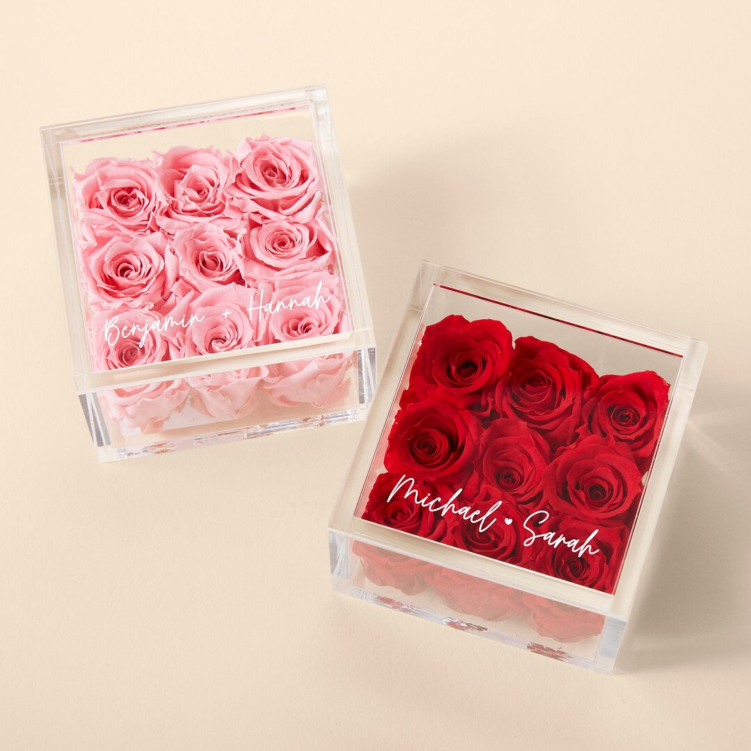 Magnificent Roses Personalized Connected Love Miniature Red Rose ...