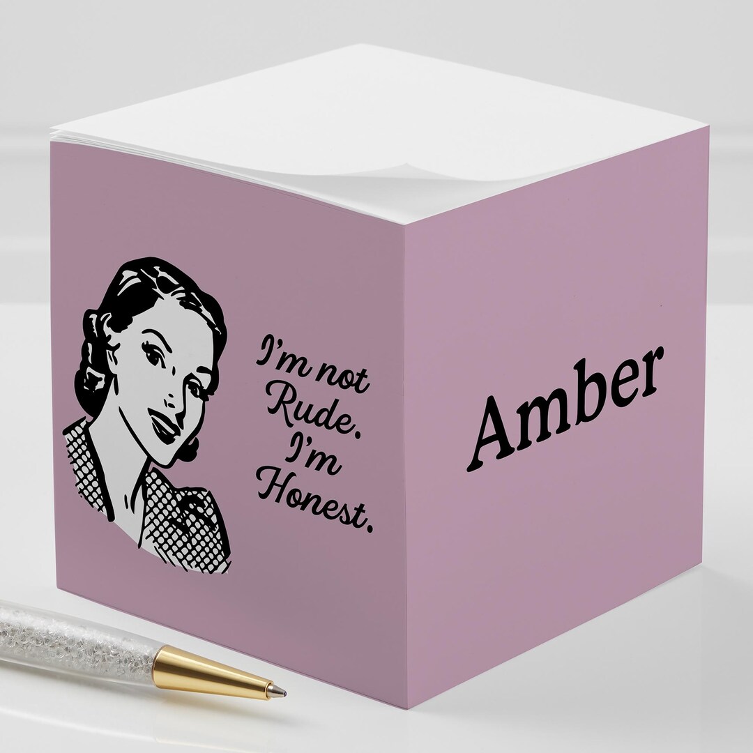 I'm Not Rude, I'm Honest Personalized Paper Note Cube, Humorous Gifts ...