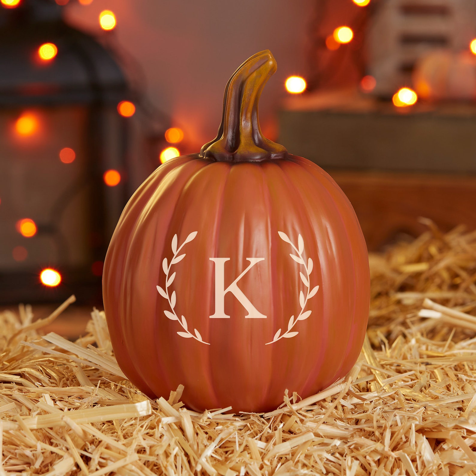Laurel Initial Personalized Monogram Pumpkins Halloween - Etsy