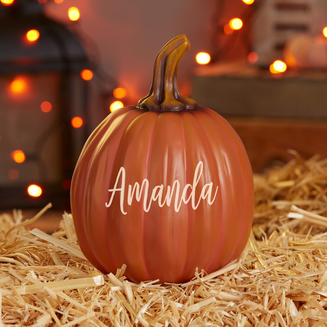 Boo, Spooky, Welcome Small Personalized Pumpkins, Fall Decor, Pumpkin ...