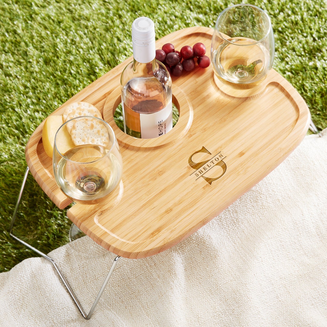 Lavish Last Name Personalized Wine Picnic Tray, Camping Gifts, Gifts ...