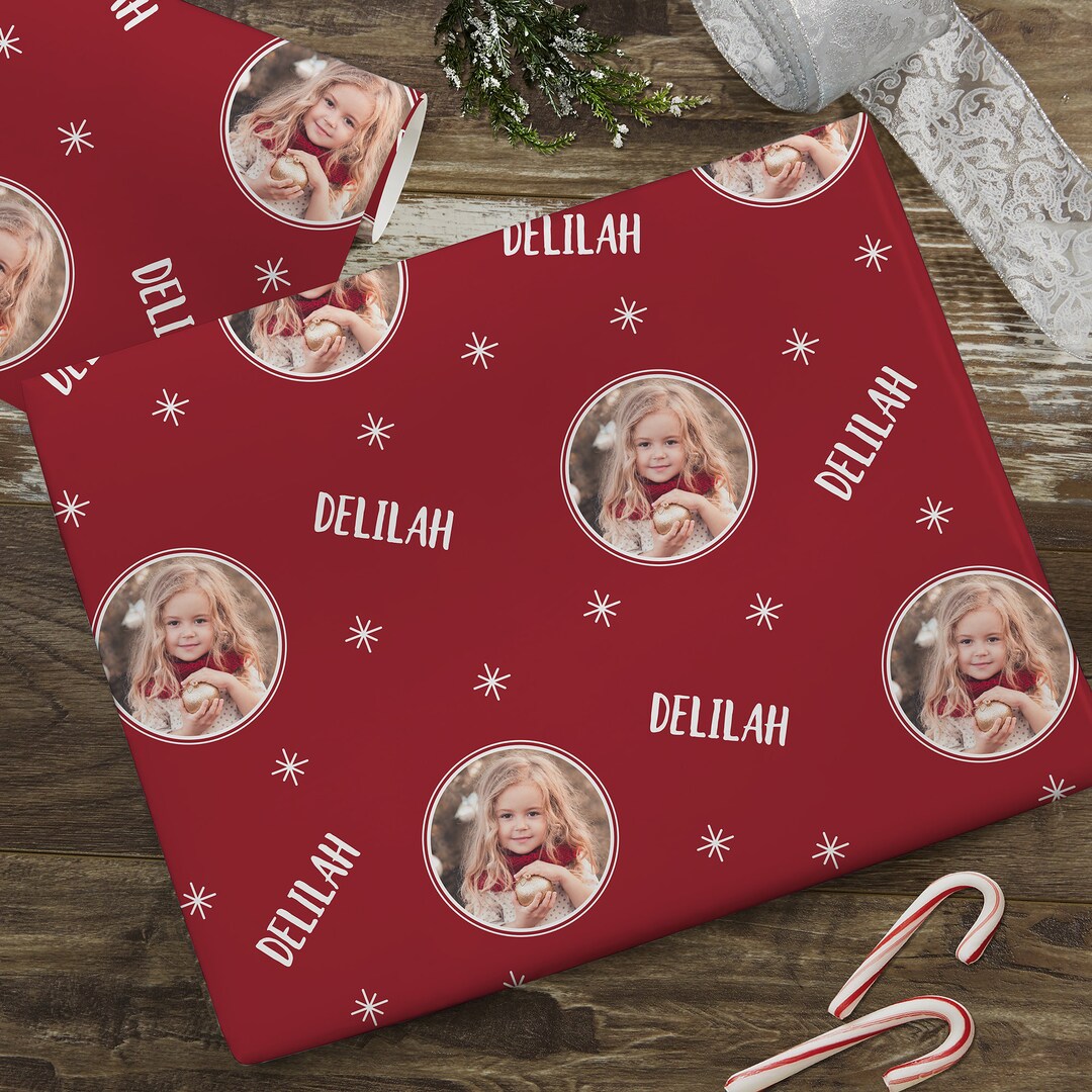 Holiday Photo Personalized Wrapping Paper, Photo Gifts, Birthday Gift ...