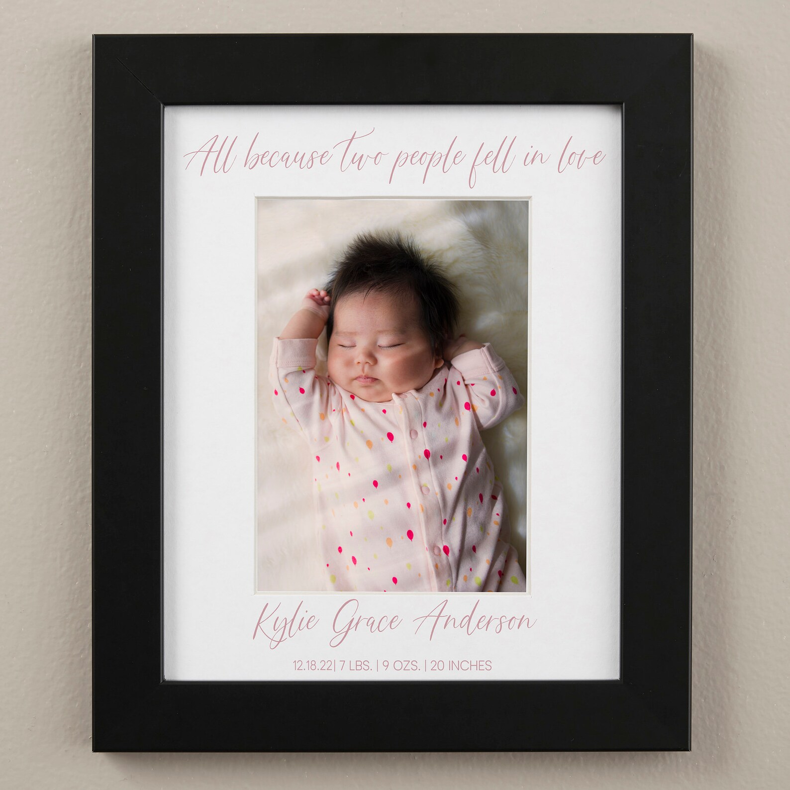 New Baby Personalized Matted Frame Personalized Gift for - Etsy