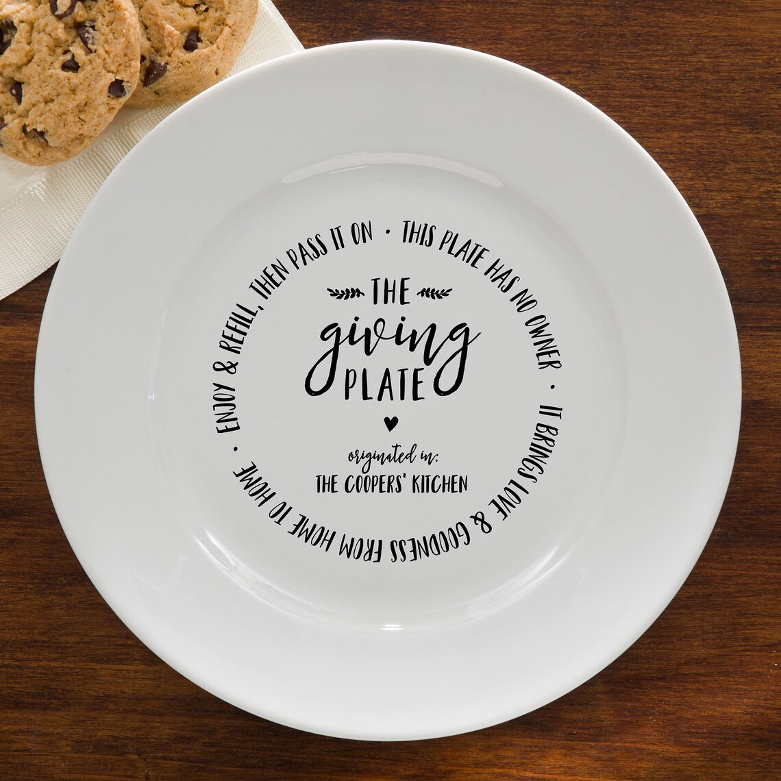 The Giving Plate Personalized Round Plate, Personalized Gift, Christmas ...