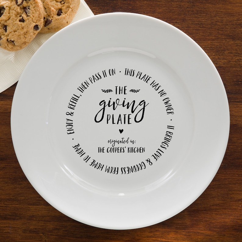 The Giving Plate Personalized Round Plate, Personalized Gift, Christmas ...