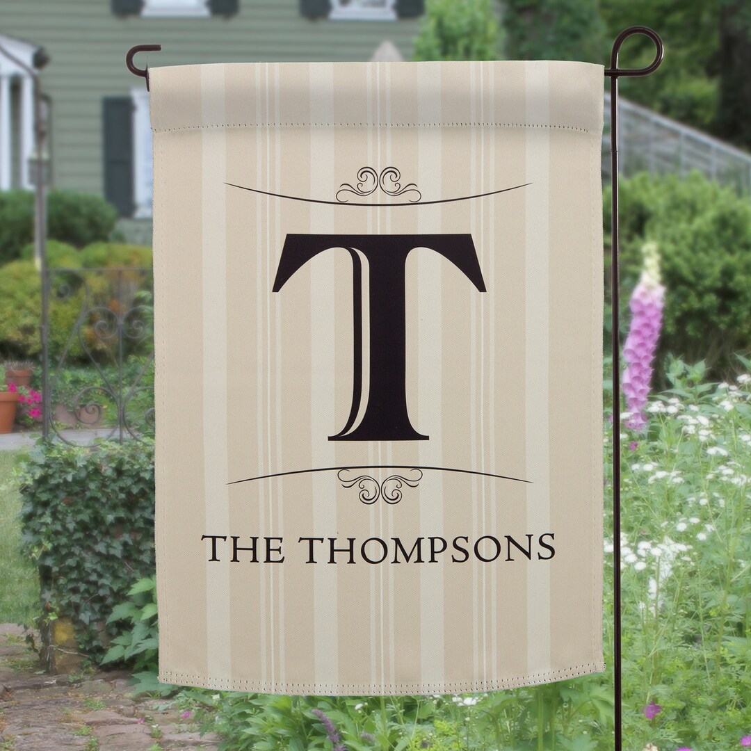 Elegant Monogram Personalized Garden Flag, Housewarming Gifts, Family ...