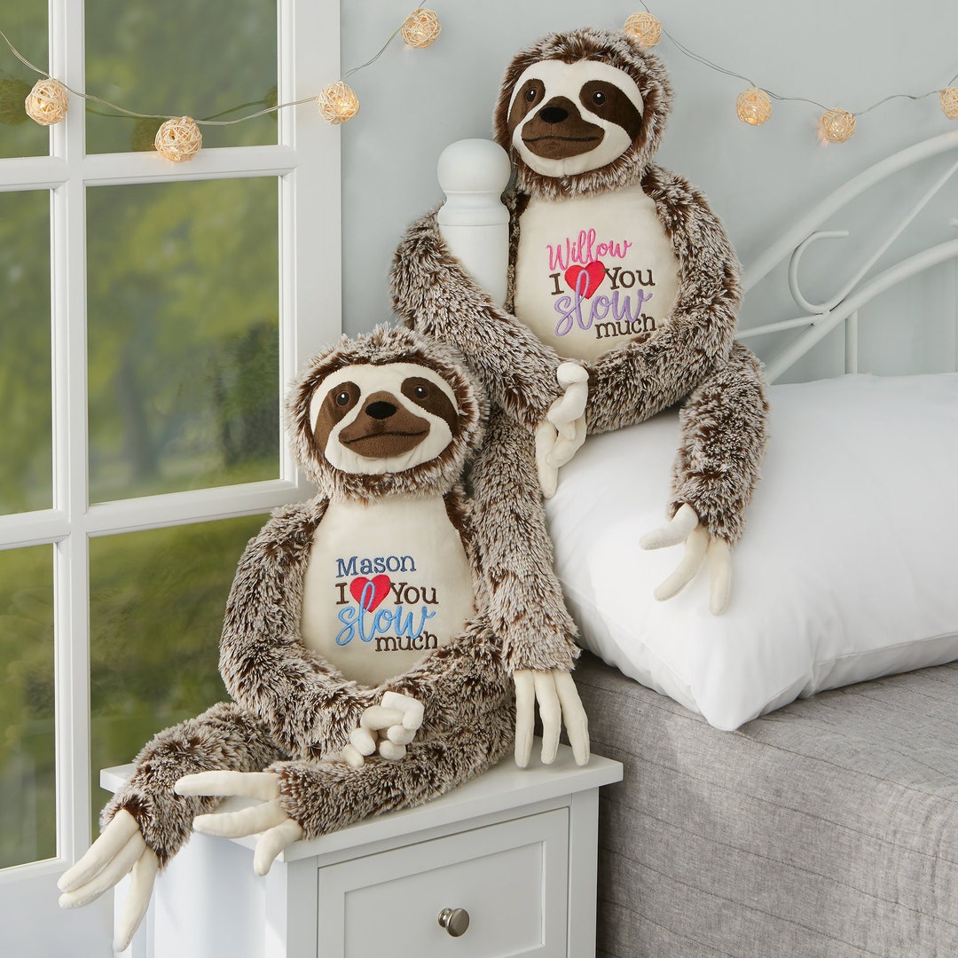 I Love You Slow Much Personalized Long Legged Sloth Stuffed Animal ...