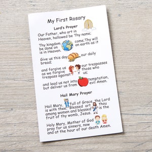 My First Rosary Personalized Multicolored Wooden Rosary, Religious ...