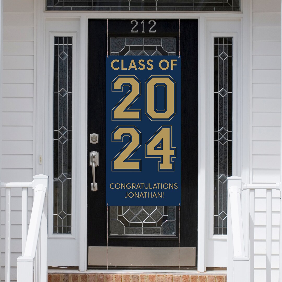 Collegiate Year Personalized Graduation Door Banner, Party Accessories ...