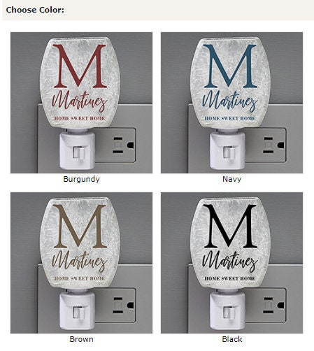 Family Initial Personalized Night Light, Gifts for Home - Etsy