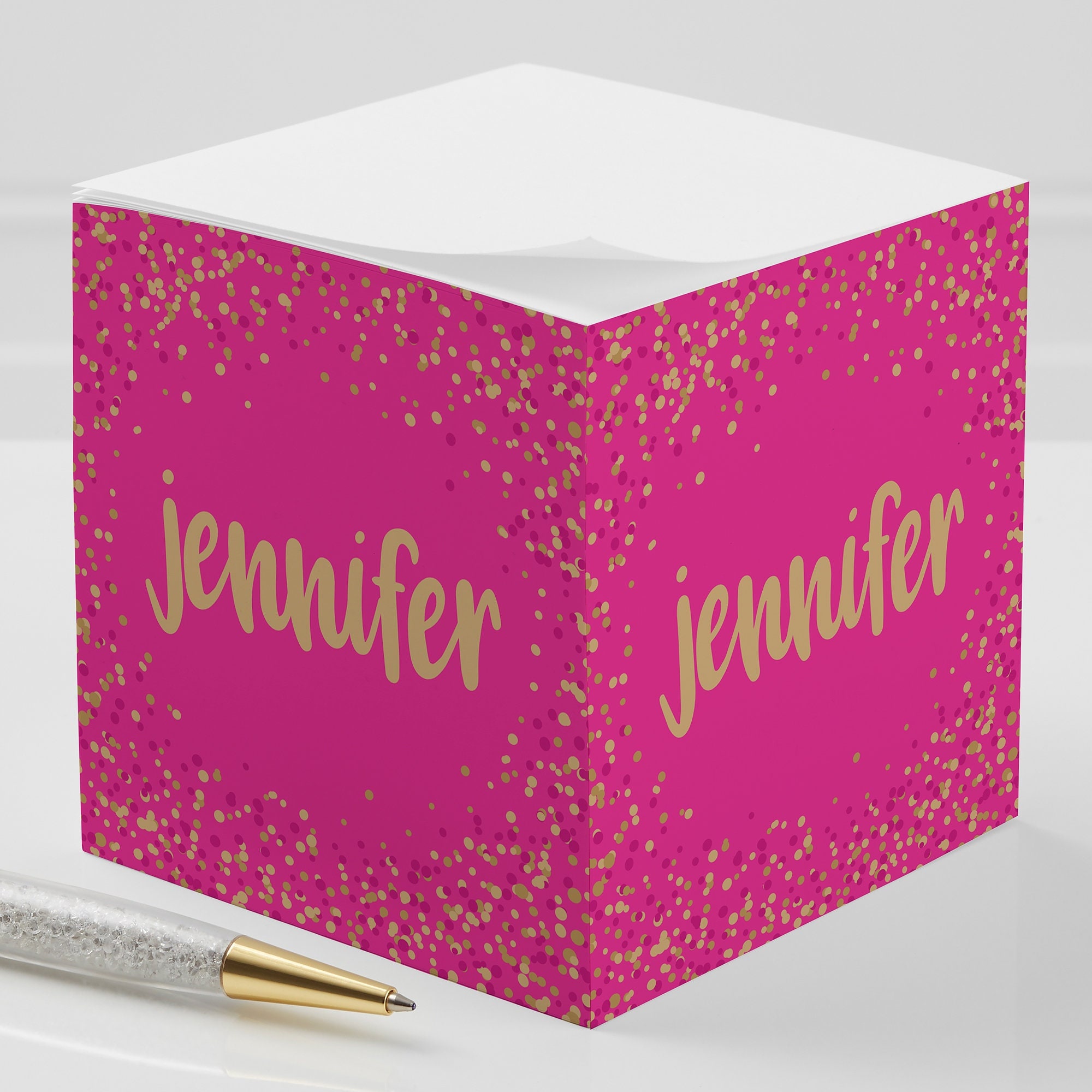 Sparkling Name Personalized Paper Note Cube Personalized - Etsy