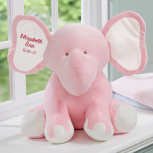 Pink Elephant Plush - Etsy