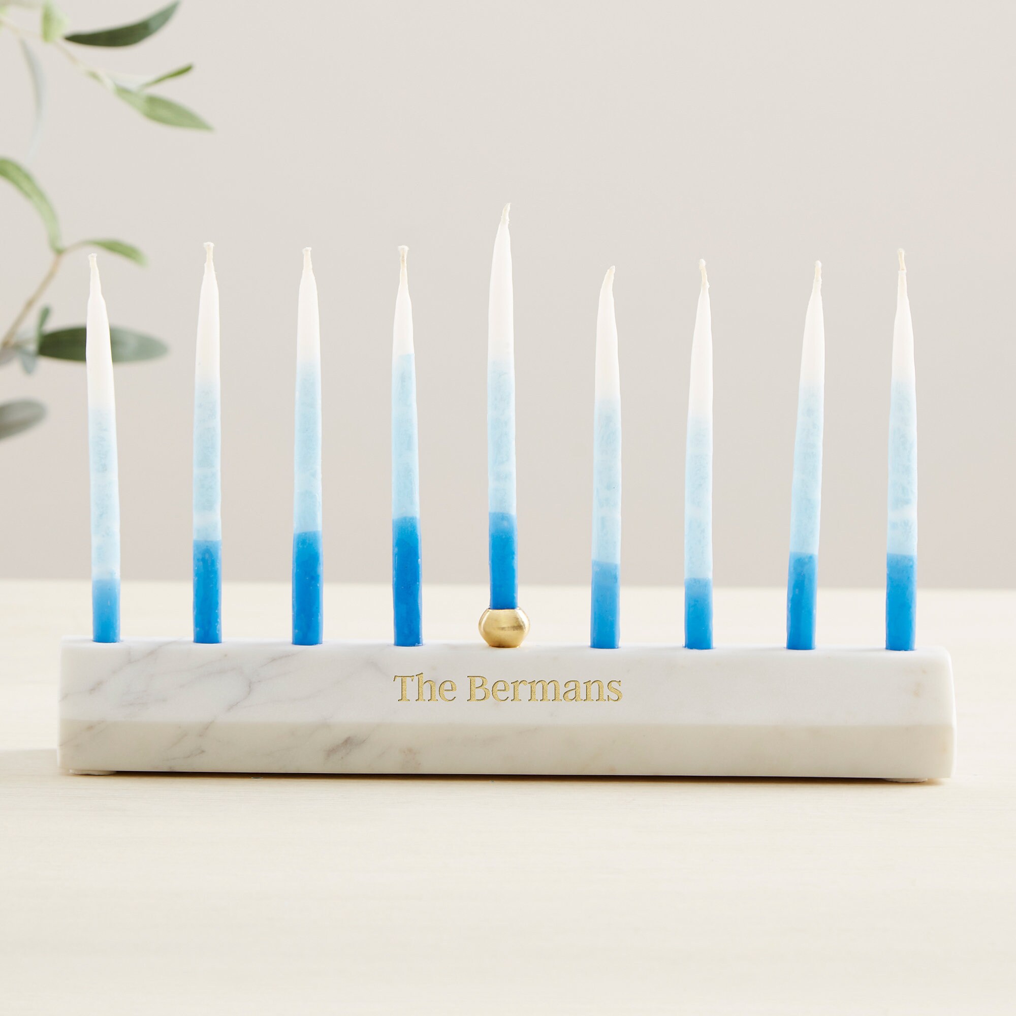 Engraved Faceted Marble Menorah, Personalized Gift, Hanukkah, Hanukkah ...