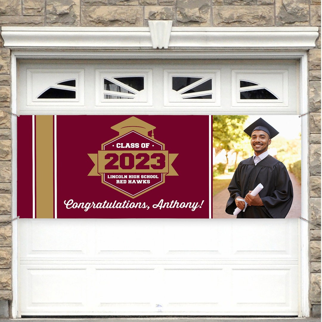 Class of Personalized Graduation Photo Banner, Graduation Party, Party ...