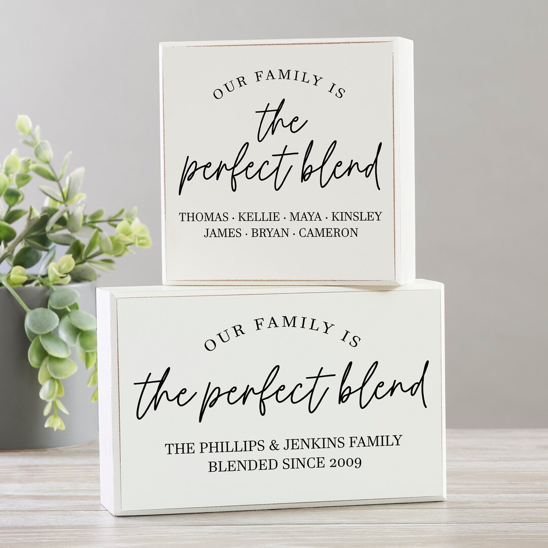 The Perfect Blend Personalized Shelf Block, Gifts for Home, Gifts for ...