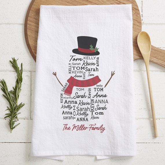 Monogrammed christmas kitchen towels store