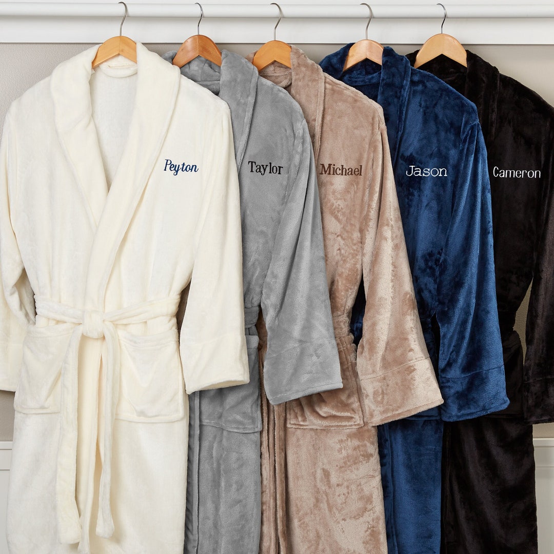 Just for Him Embroidered Luxury Fleece Robe, Gifts for Him, Father's ...