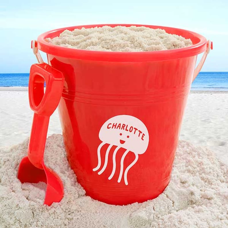 Sea Creatures Personalized Plastic Beach Pail & Shovel, for Kids, for ...