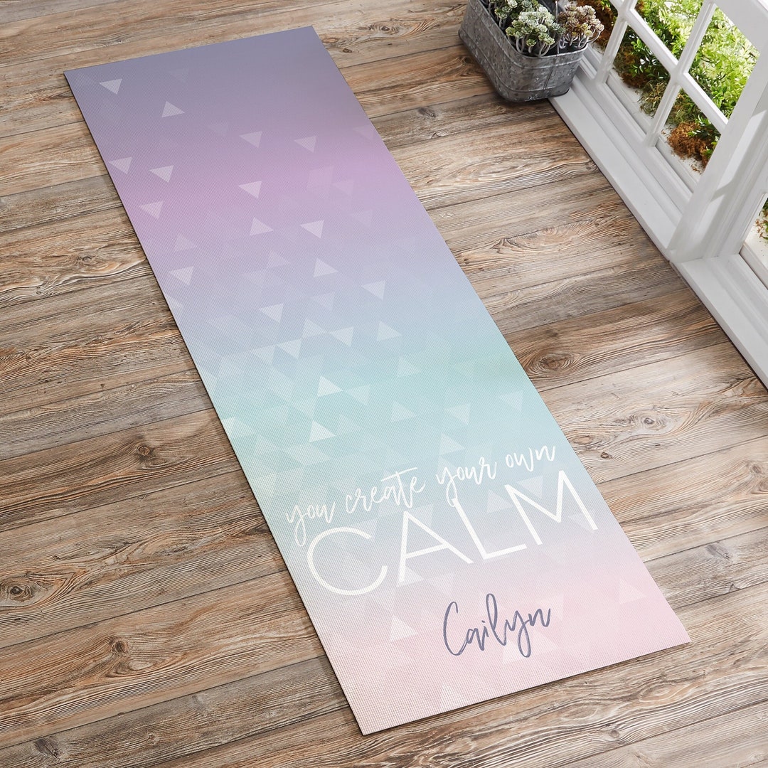 Workout Inspiration Personalized Yoga Mat, Yoga Accessories, Gifts for ...
