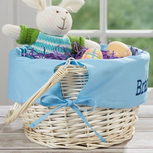 Personalized Light Blue Easter Basket With Liner Easter - Etsy