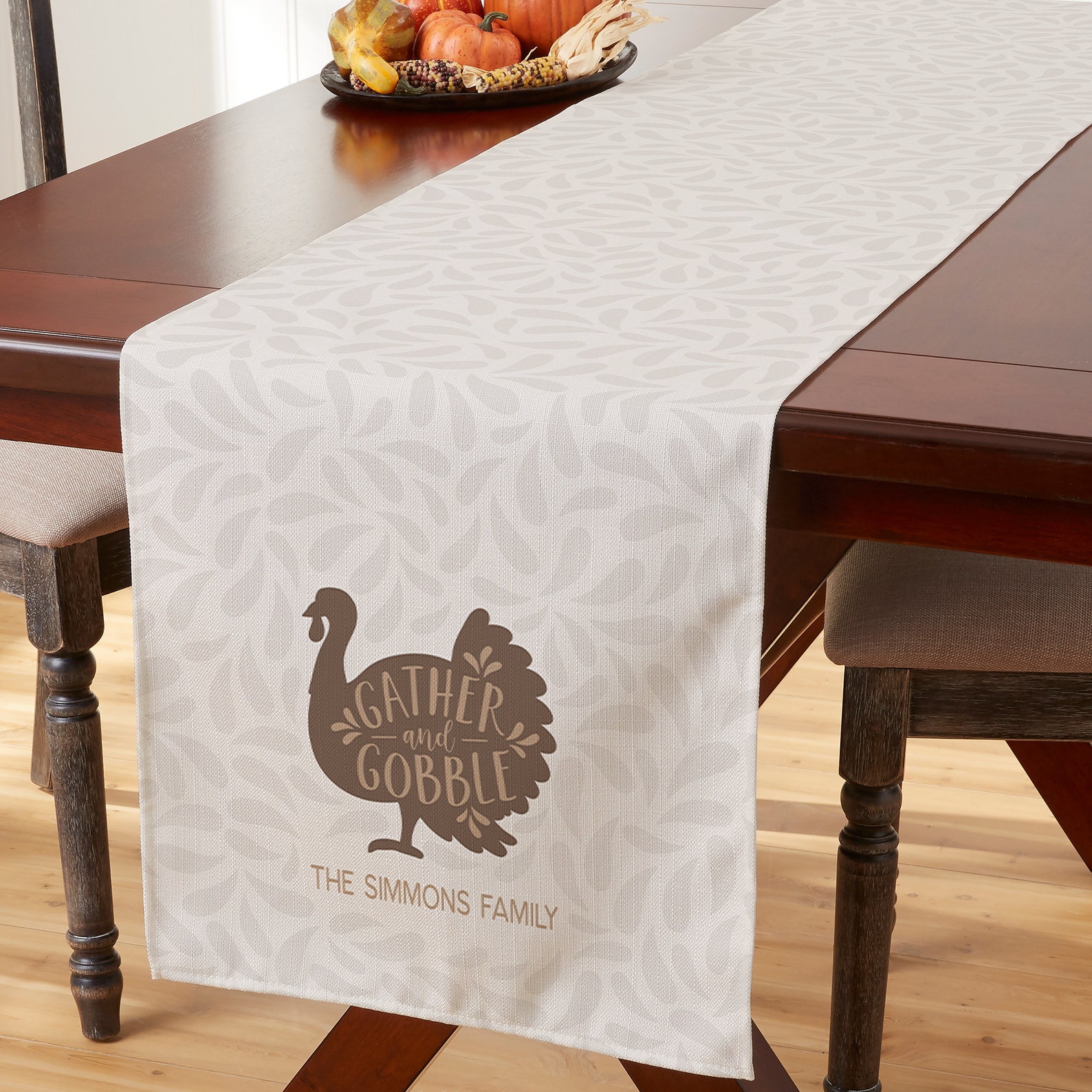 Gather & Gobble Personalized Table Runner Fall Custom Home - Etsy