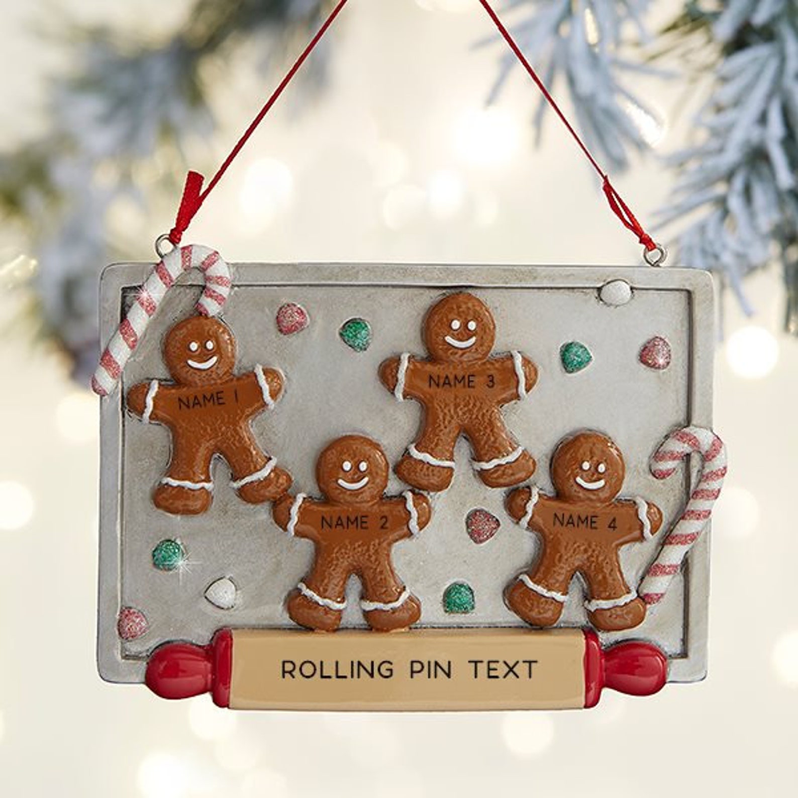 Gingerbread Cookie Tray© Personalized Ornament, Personalized Christmas ...