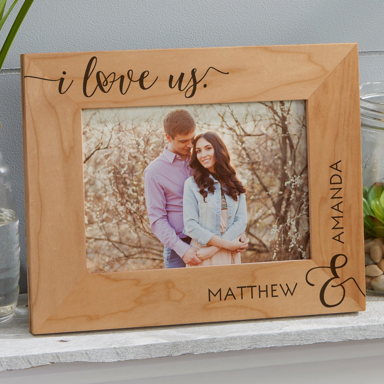 I Love Us, Personalized Frame, Wood Frame, Gifts for Her, Picture Frame ...
